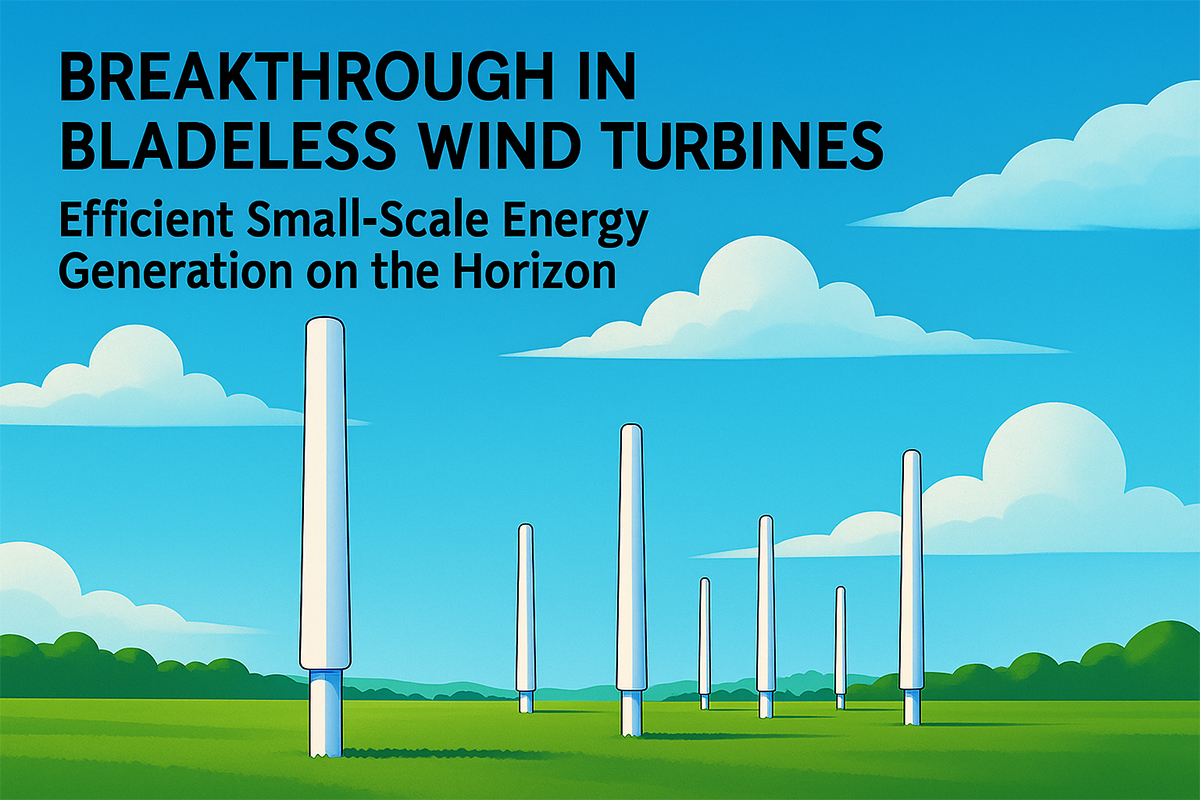 ‘Breakthrough in bladeless wind turbines: efficient small-scale energy ...
