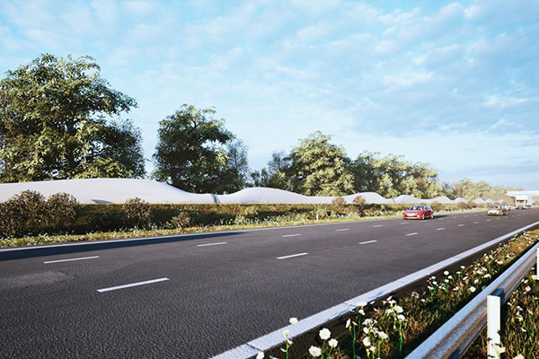A58 highway to get wind turbine blade noise barrier – INNOVATIVE MATERIALS
